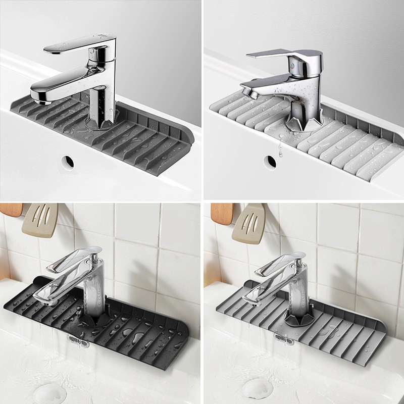 Waterproof Faucet Drain Pad Kitchen Bathroom Splash Guard Faucet ...