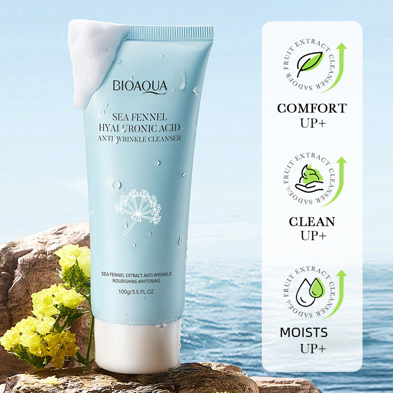 Bioaoua Foaming Moisturizing Cleanser With Sea Fennel And Hyaluronic ...