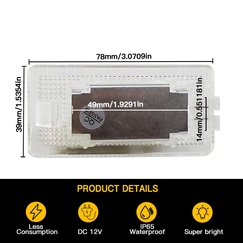 1pc LED Luggage Trunk Lamp for BMW E81/E82/E87/E88/F20/F21/E90/E92/E93 ...