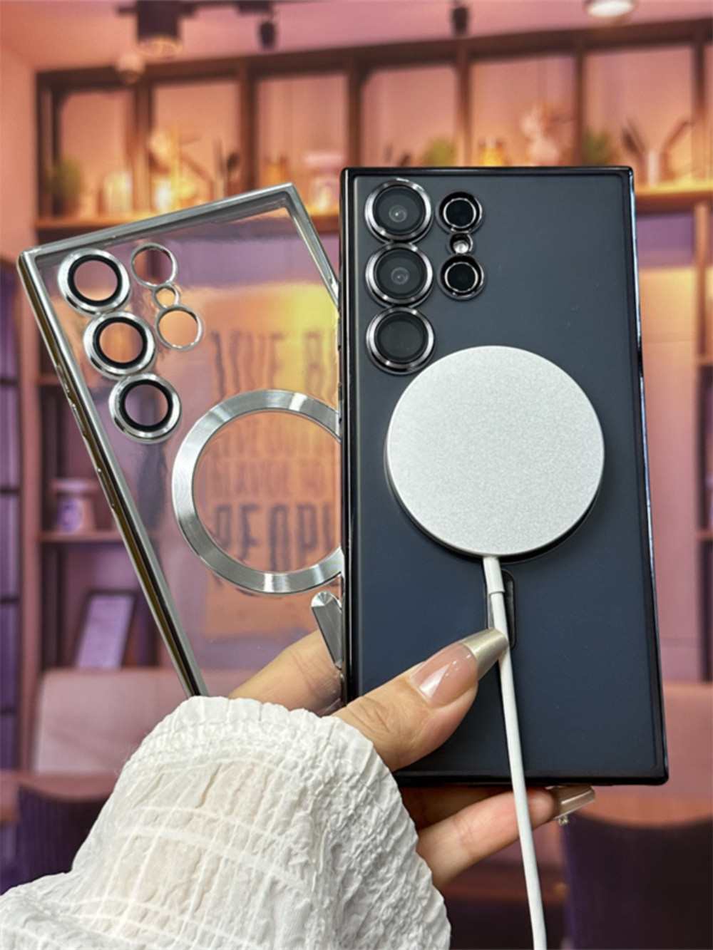 Luxury Soft Silicone Plating for Magnetic Case for Samsung Galaxy A55 A35 A15 A16 A05 A06 A05S ...