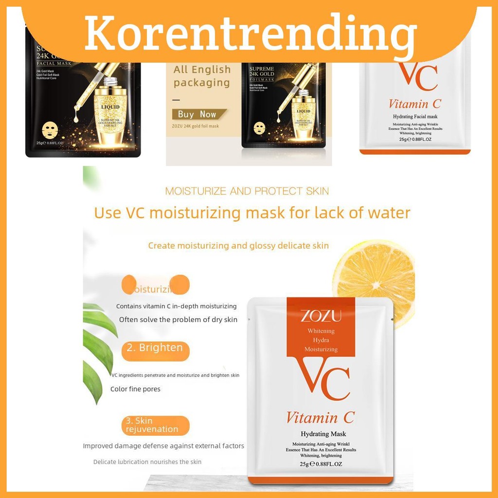 Zozu Vc Soothing Face Mask With Natural Hydration Benefits And ...