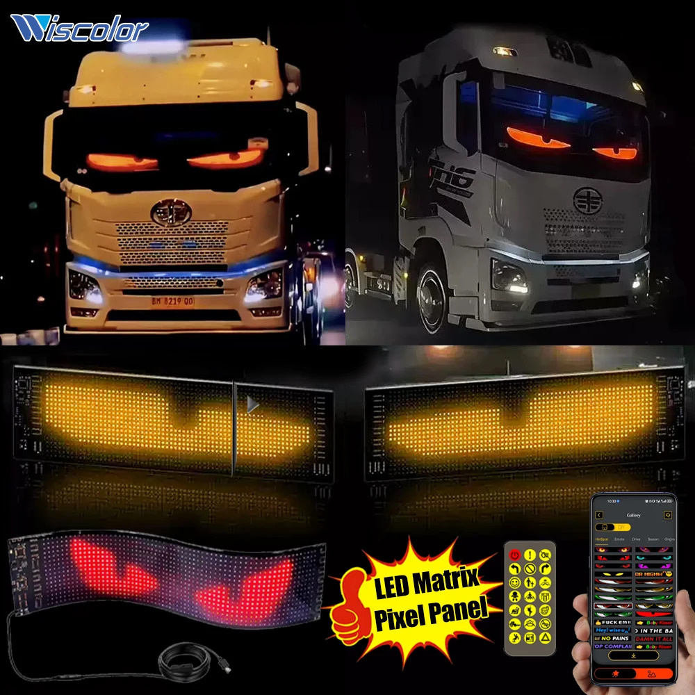 Truck Eye Led Display Car Sign Animation Led Matrix Panel Bluetooth App ...