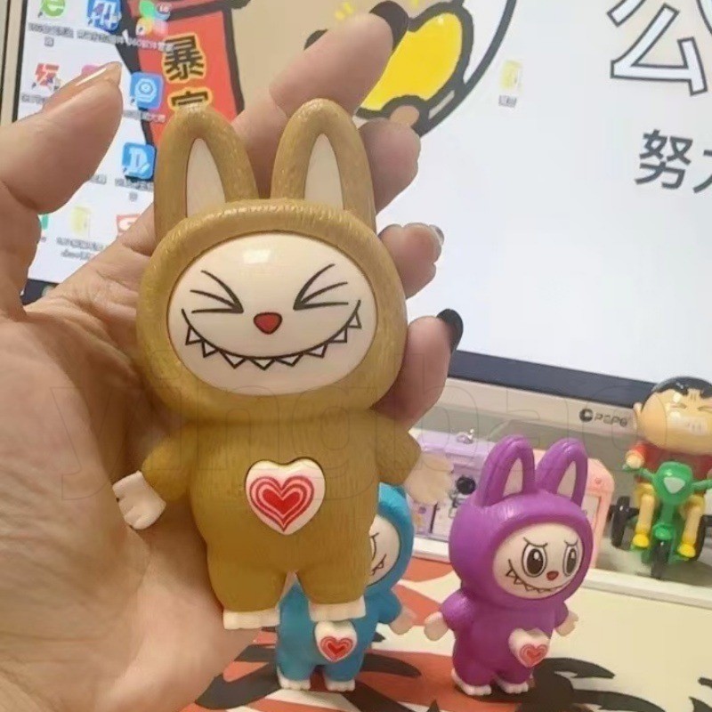 Labubu Press Change Face Doll Keychain Creative Labubu Expression Face ...