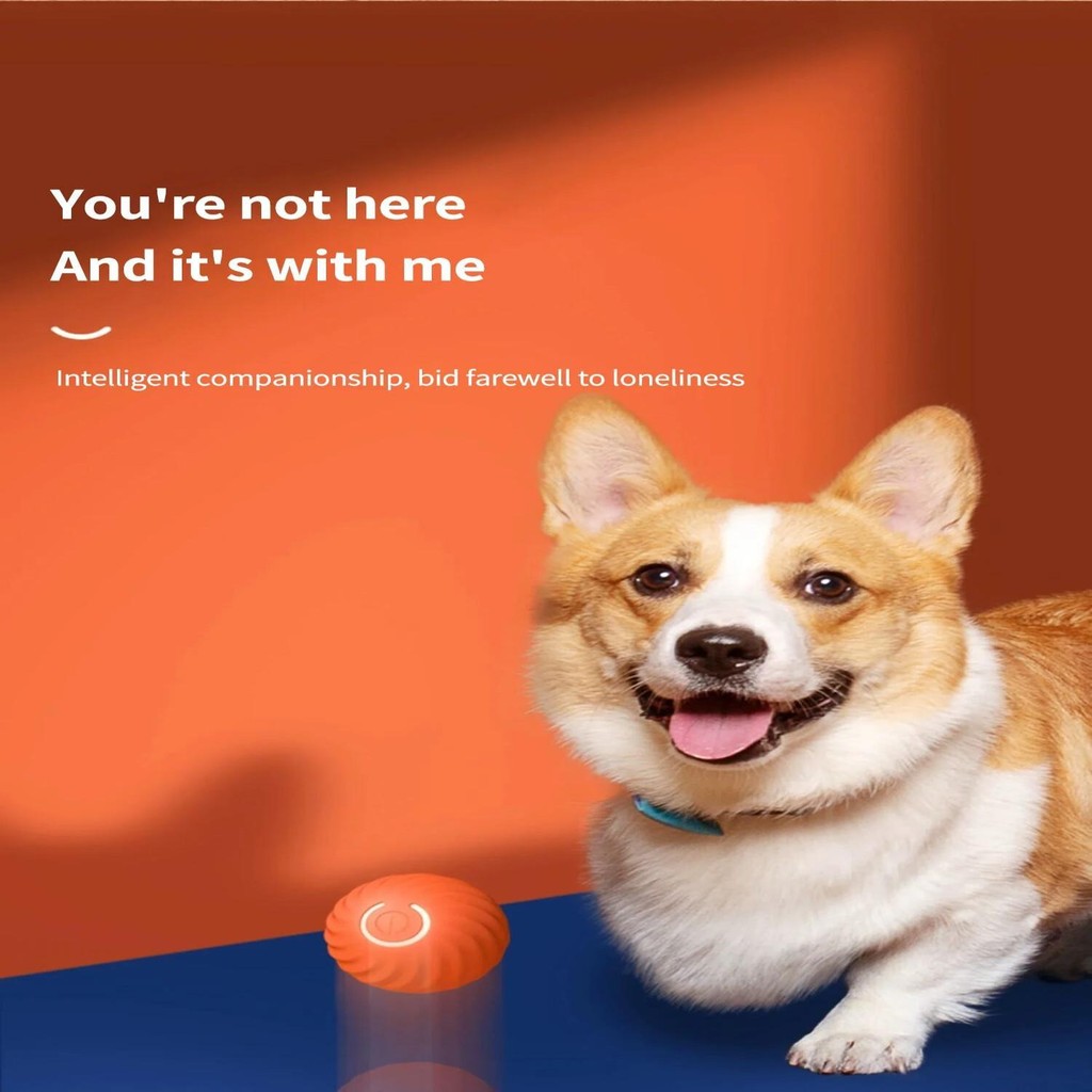 Dog Toy Smart Rolling Ball Automatic Toys for Dogs Training Self-moving ...