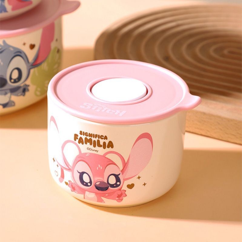 Stitch Genuine Fresh-Keeping Bowl Ceramic Lunch Box, Refrigerator ...