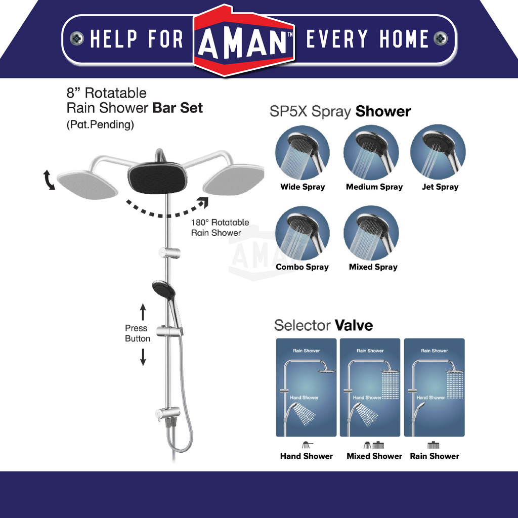 JOVEN Water Heater With Pump Rain Shower Bathroom Instant Hot Water ...