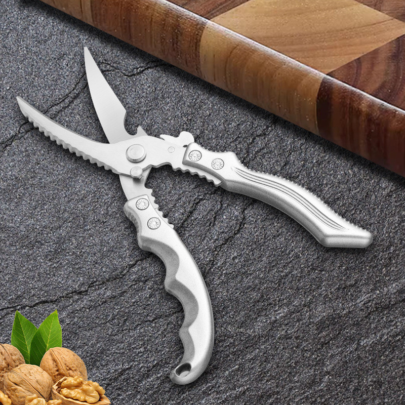 Kitchen Chicken bone scissors Gunting Dapur Heavy Duty Stainless Steel ...