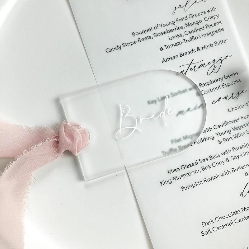Acrylic Wedding Guest Names Table Signs Decor DIY Arch Blank Name Place ...
