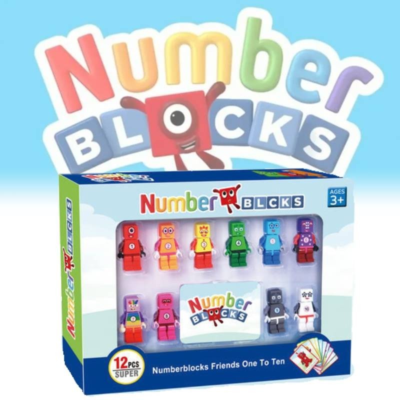 Unique World My Number Blocks With Character Cards Fun Set Building ...