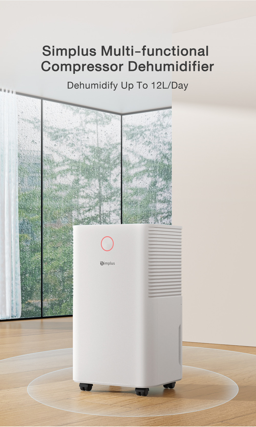 Simplus Dehumidifier | 12L/Day | 2L Water Tank | 3 Modes | Clothes ...