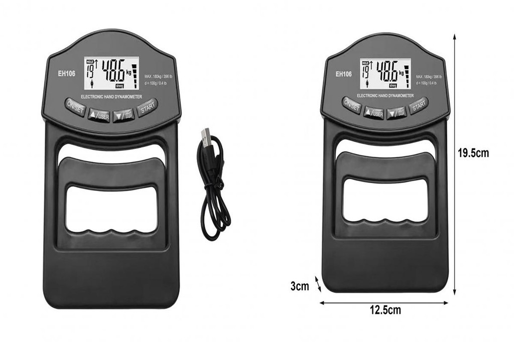 Electric Grip Strength Tester Led Display Hand Dynamometer Digital Hand ...