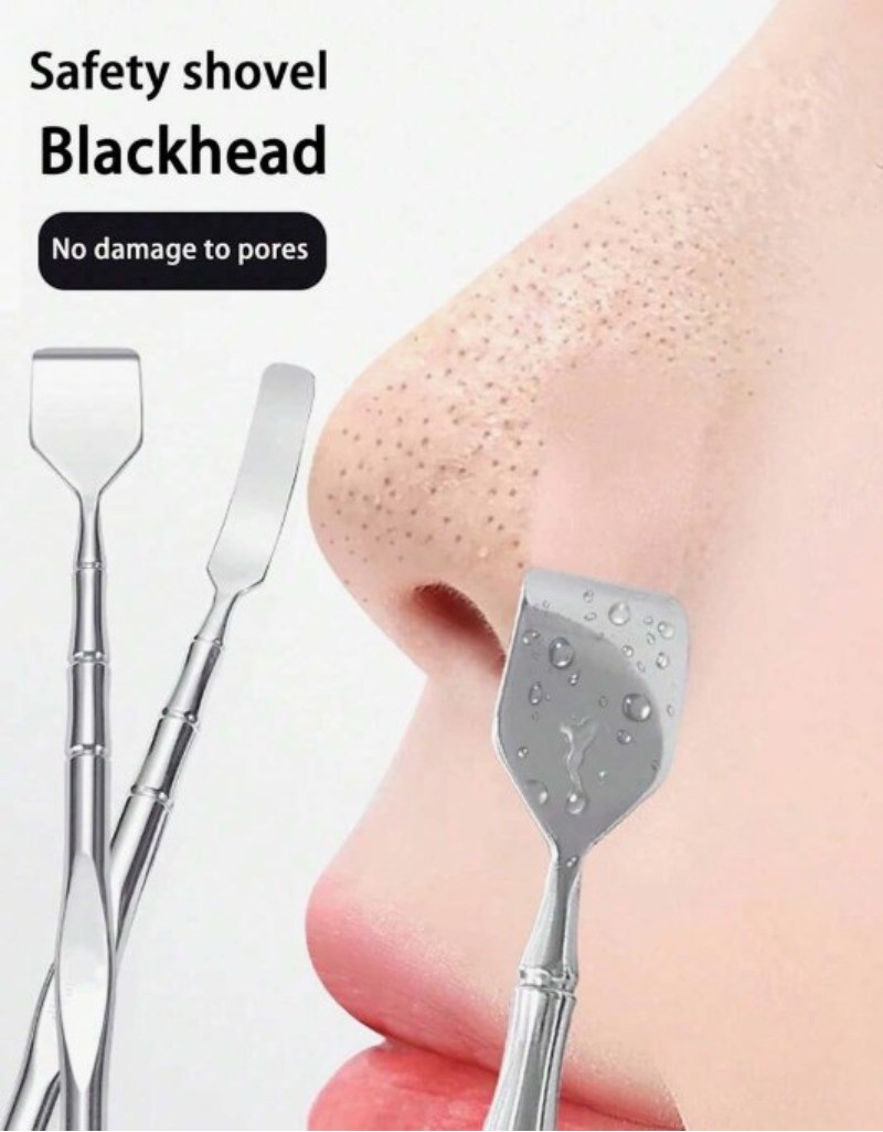 Blackhead Shovel - Long Elbow, Stainless Steel, Double-Headed - Multi ...