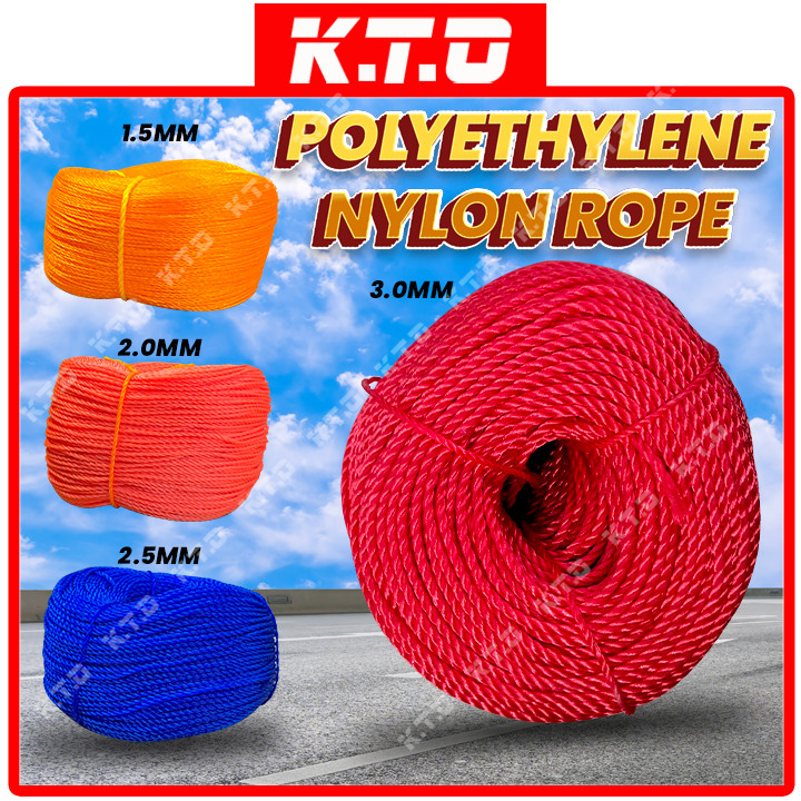 1 Roll Polyethylene Nylon Rope PE Monofilament Rope 1.5mm 2.0mm 2.5mm 3 ...