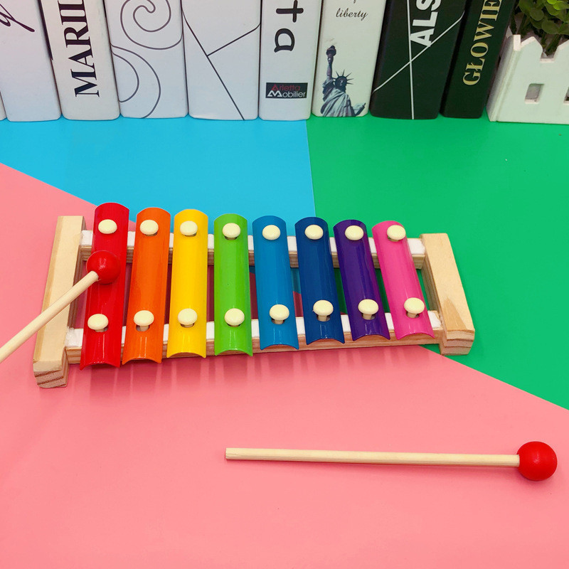 Wooden Educational Engaging Toy Eight Tone Xylophone For Development ...
