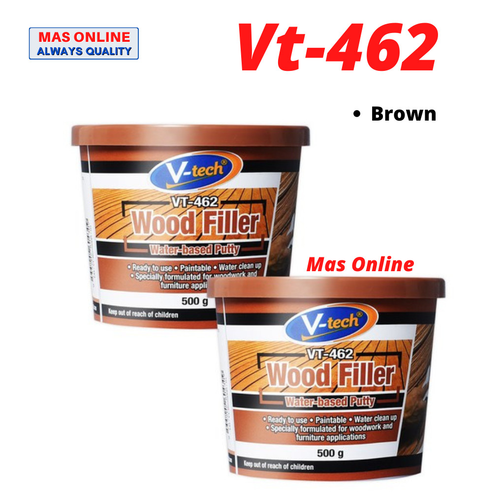 Vtech VT-462 All Purpose Wood Filler – Water-based Putty 500g (V-tech ...