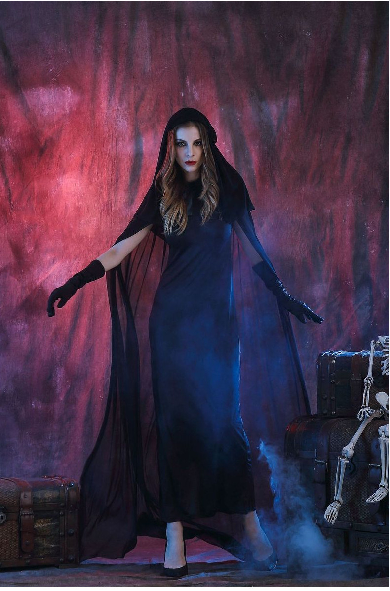 L & Y 2024 New Style Halloween Witch Death Robe Dark Night Wandering ...
