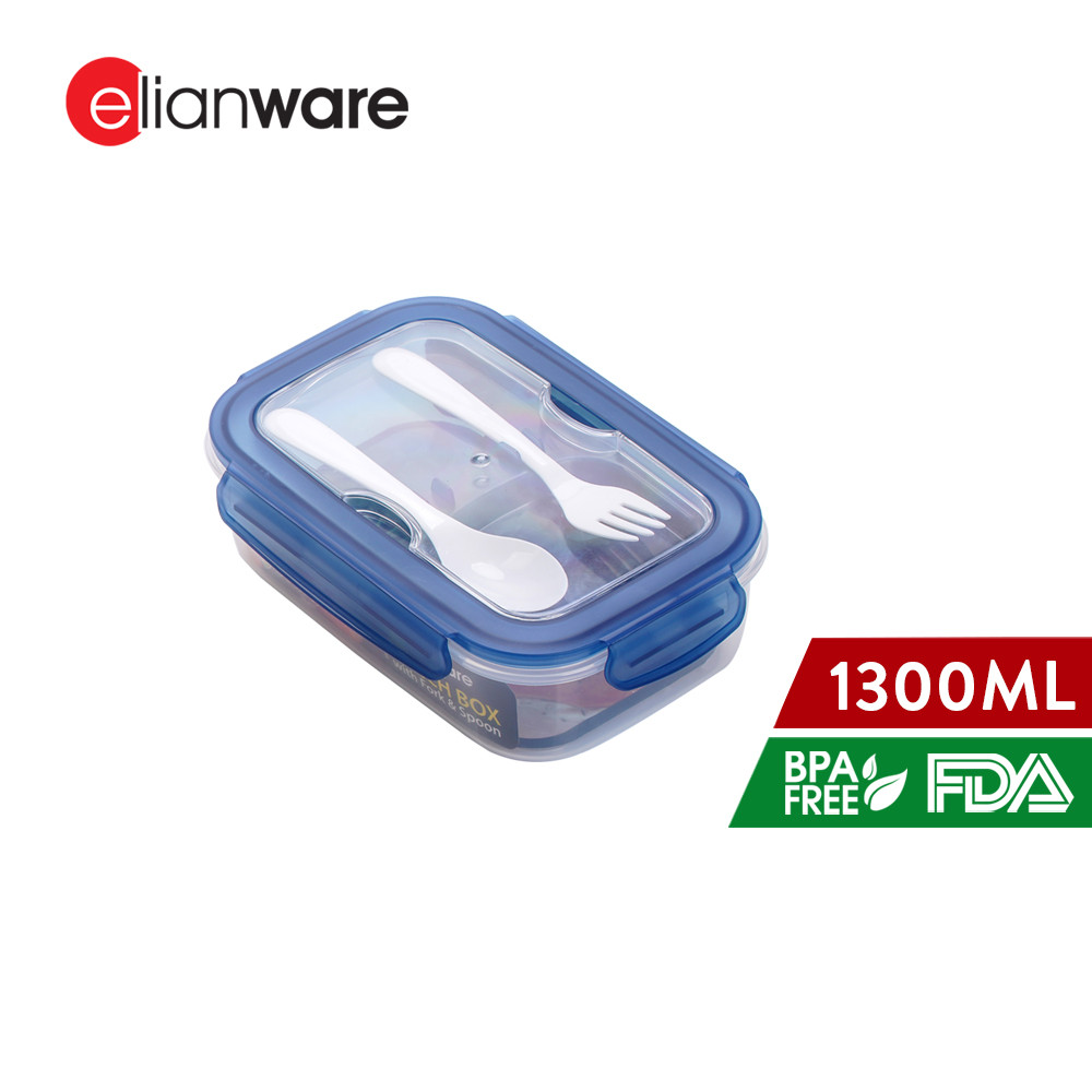 Elianware Ezy-Lock Acrylic Microwavable Lunch Box Food Container with ...