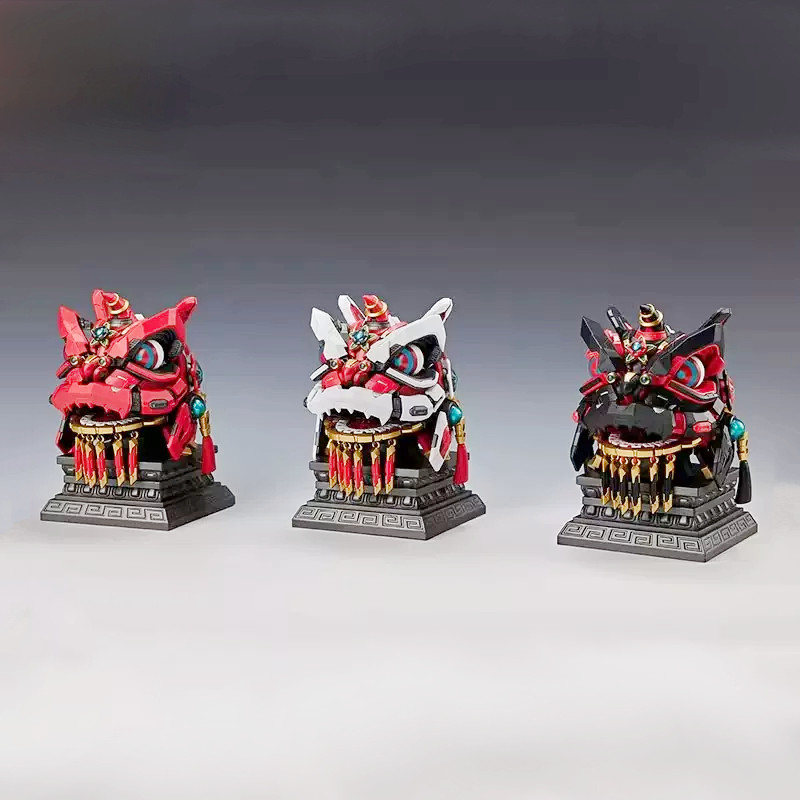 MS General Lion Awakening / Lion Dance Head Plastic Model Kit (White ...