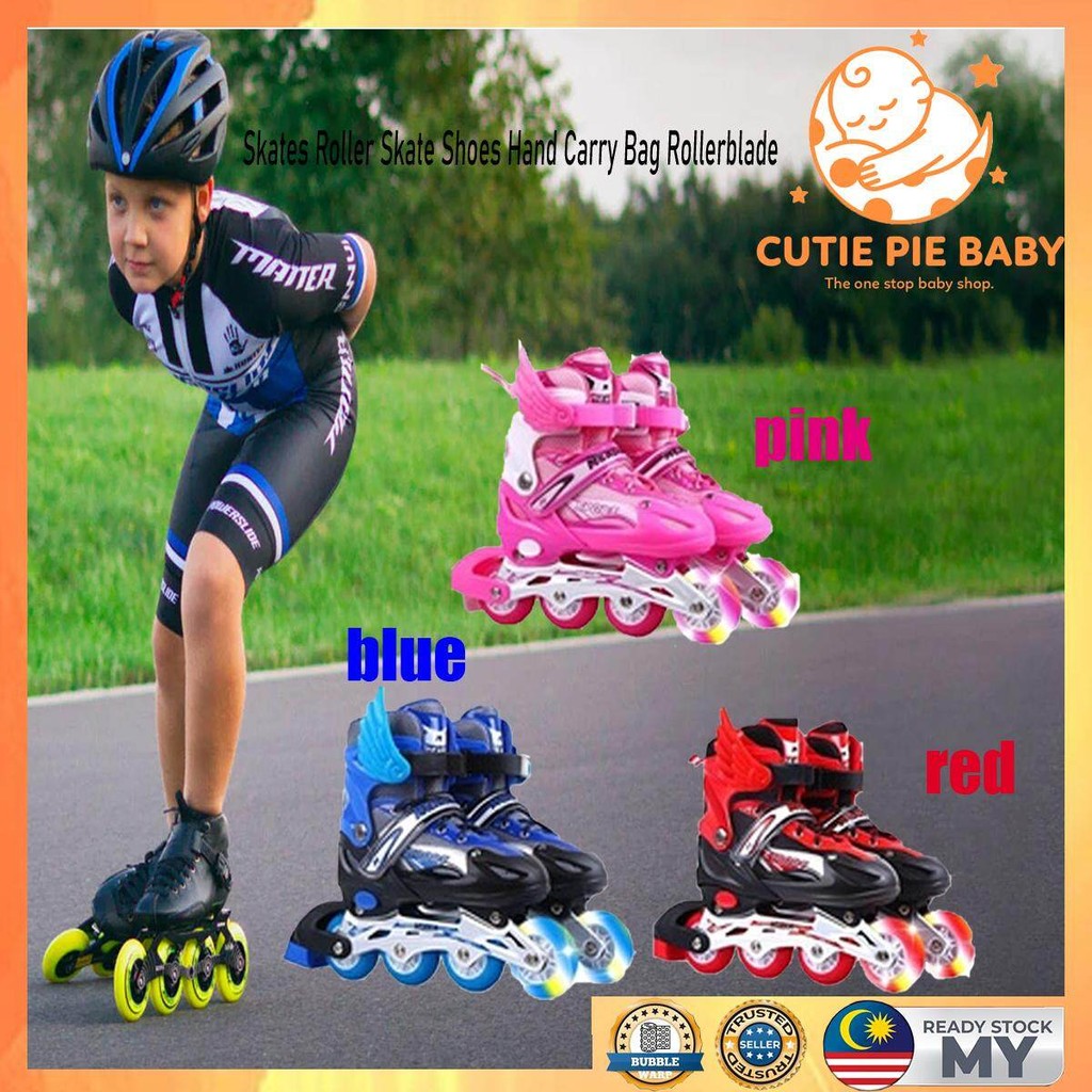 **Free Bag** 2 In 1 Adjustable Tri-Wheels Kids Inline Skates Roller ...