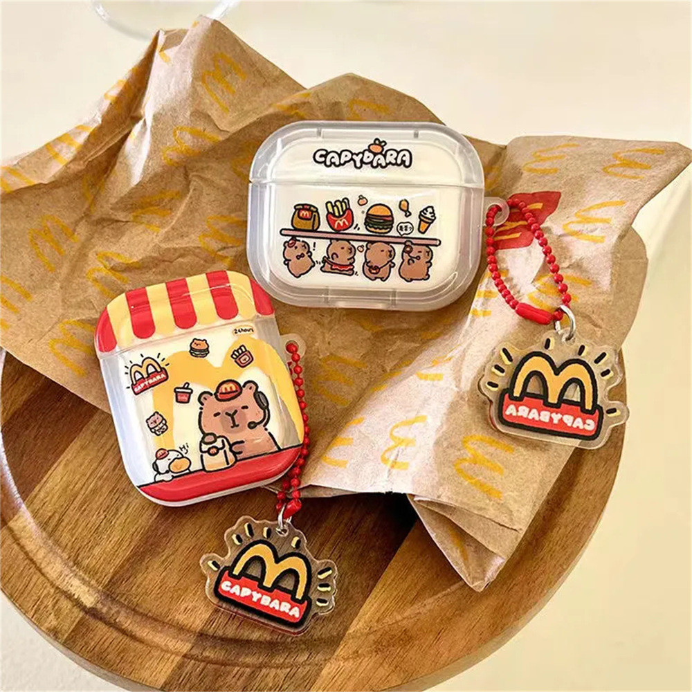 Earphone Case For Airpods Pro 2 4 3 1 Cute McDonald's Capybara Pattern ...
