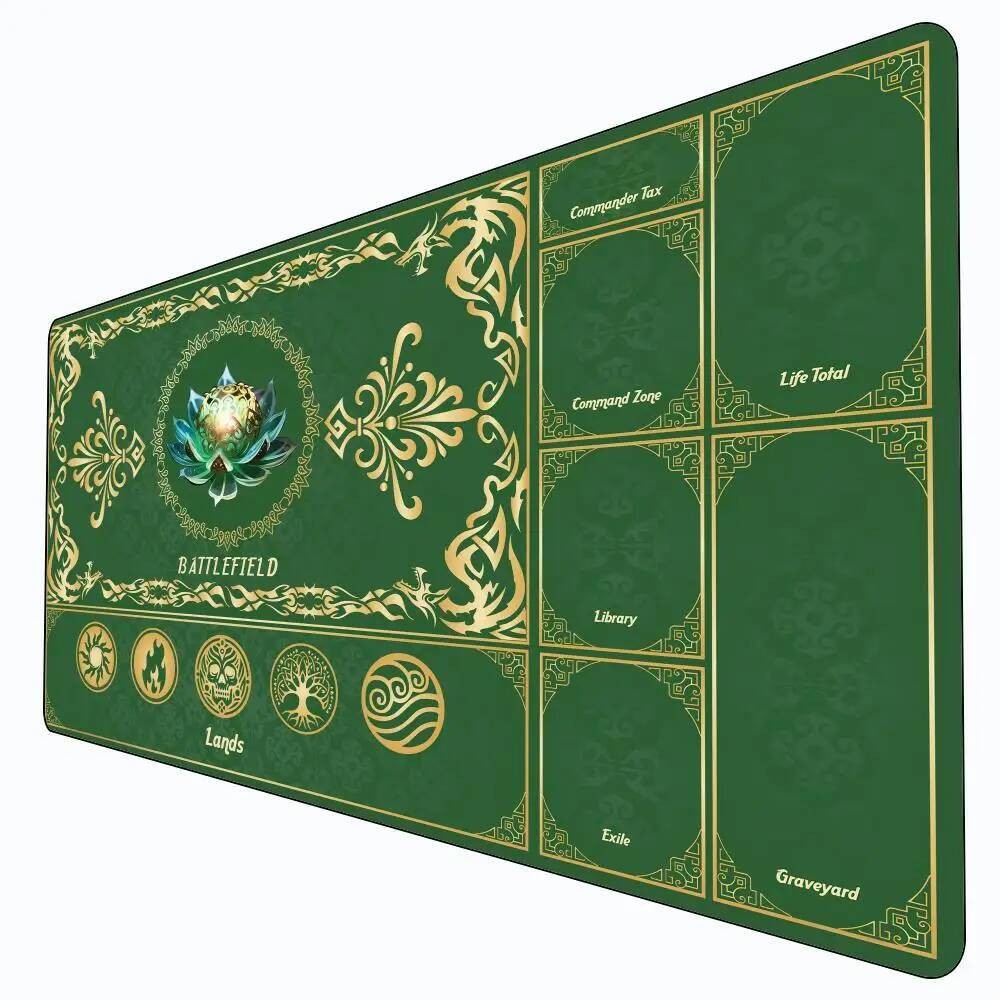 MTG Playmat with Magic Zones Playmat for Magic Gathering Commander Card ...