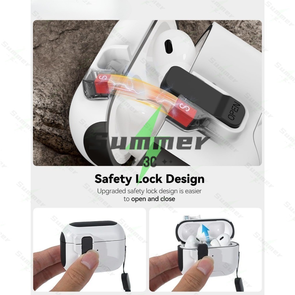 AirPods 4/4ANC Case With Magnetic Auto Lock System With Phone Stand For ...