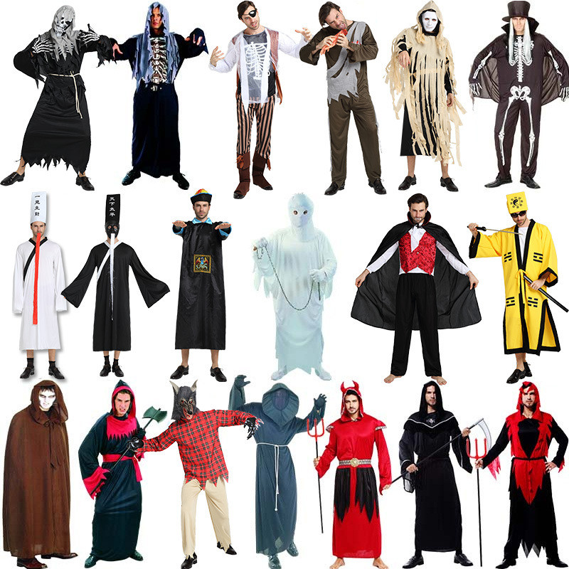 Ghost Vampire Cape Cloak Bloody Zombie Death God Cosplay Costume For ...