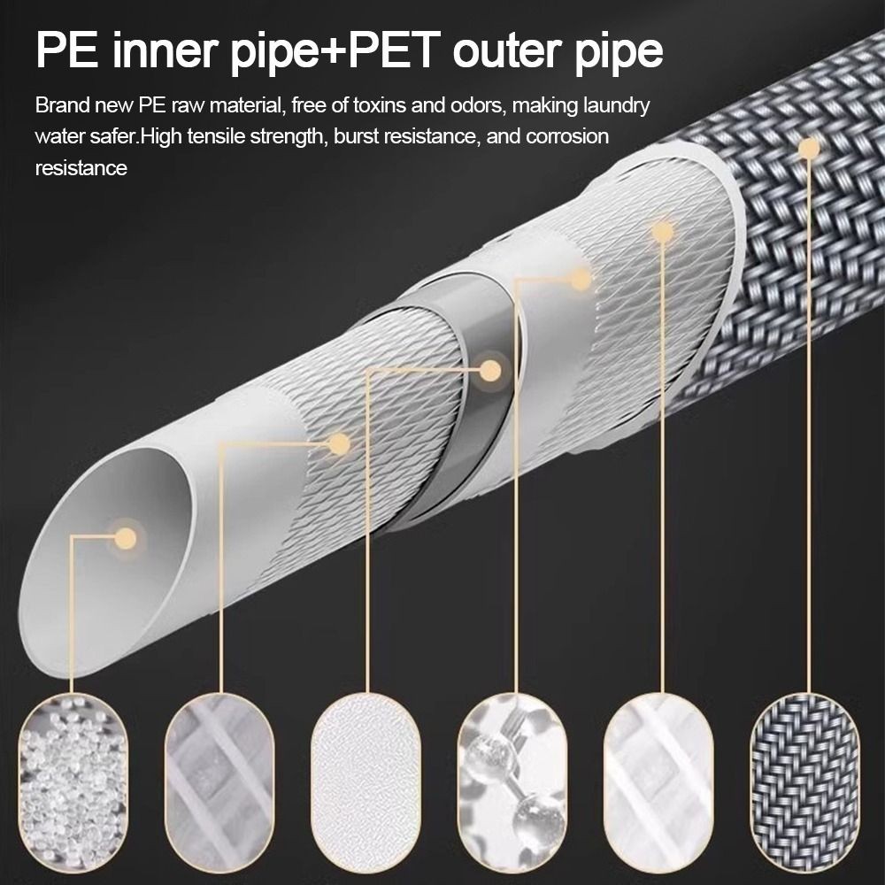 Washing Machine Hose Extension Pipe with 90 Degree Bend Replacement ...