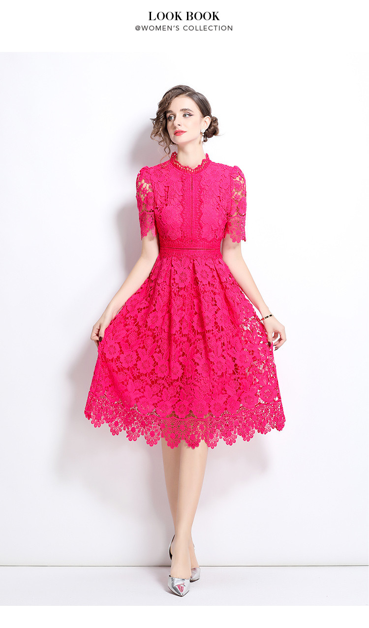 Han Queen Lace Crochet Maxi Dress - Elegant & Luxurious Party Wear ...