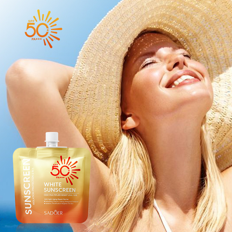 ROREC SADOER SPF50+ PA+++ Whitening Sunscreen High Multiplier Resist UVA UVB AntiLight Aging ...
