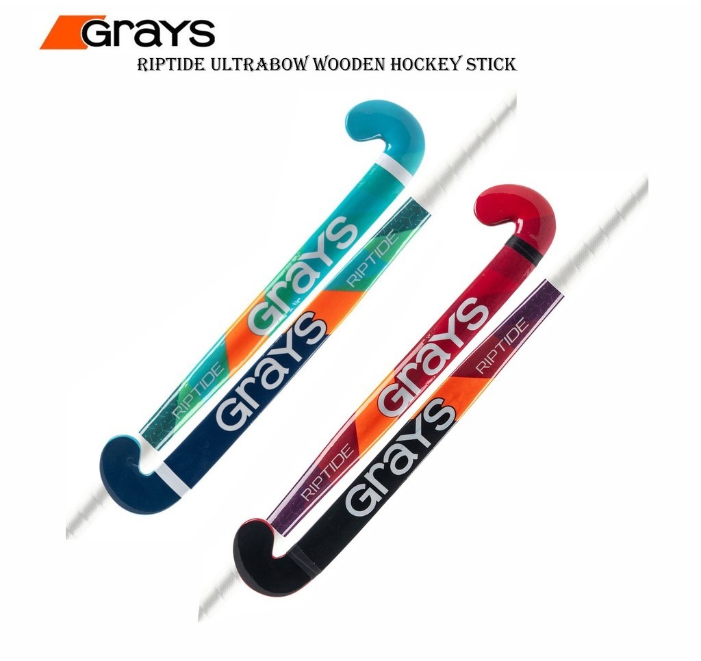 Grays Riptide Ultrabow Wooden Hockey Stick SENIOR RED/BLUR [Kayu Hoki ...