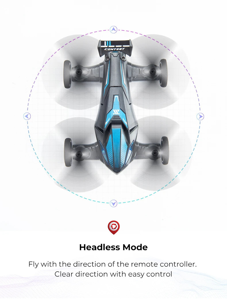 JJRC Explosion Mini land And Air Remote Control Aerial Drone Four-Axis ...