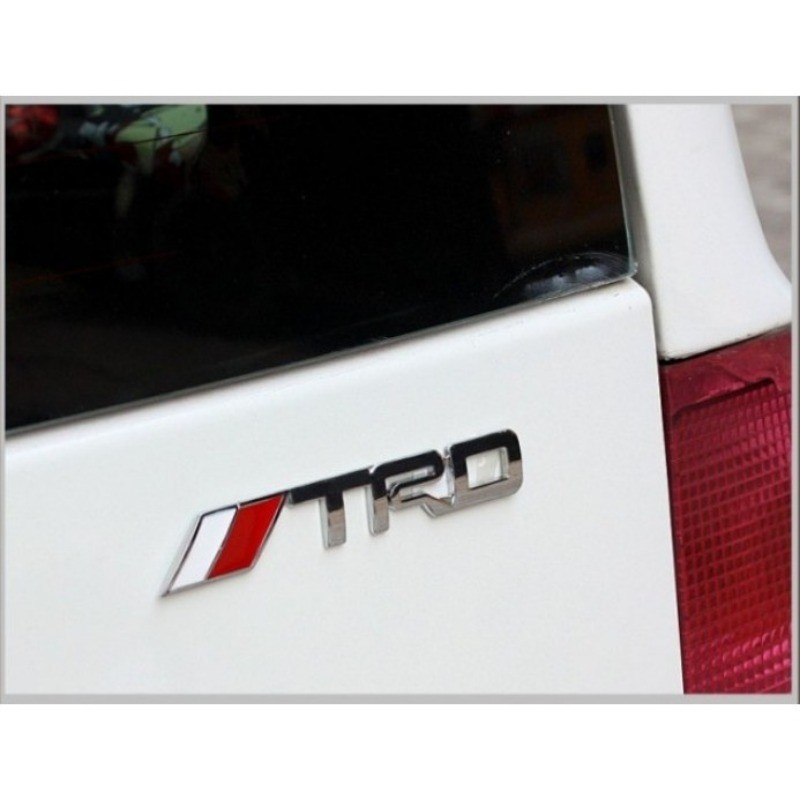 1PC 3D Metal Car TRD Logo for Toyota 86 Vios Wis Innova Fortuner Altis ...