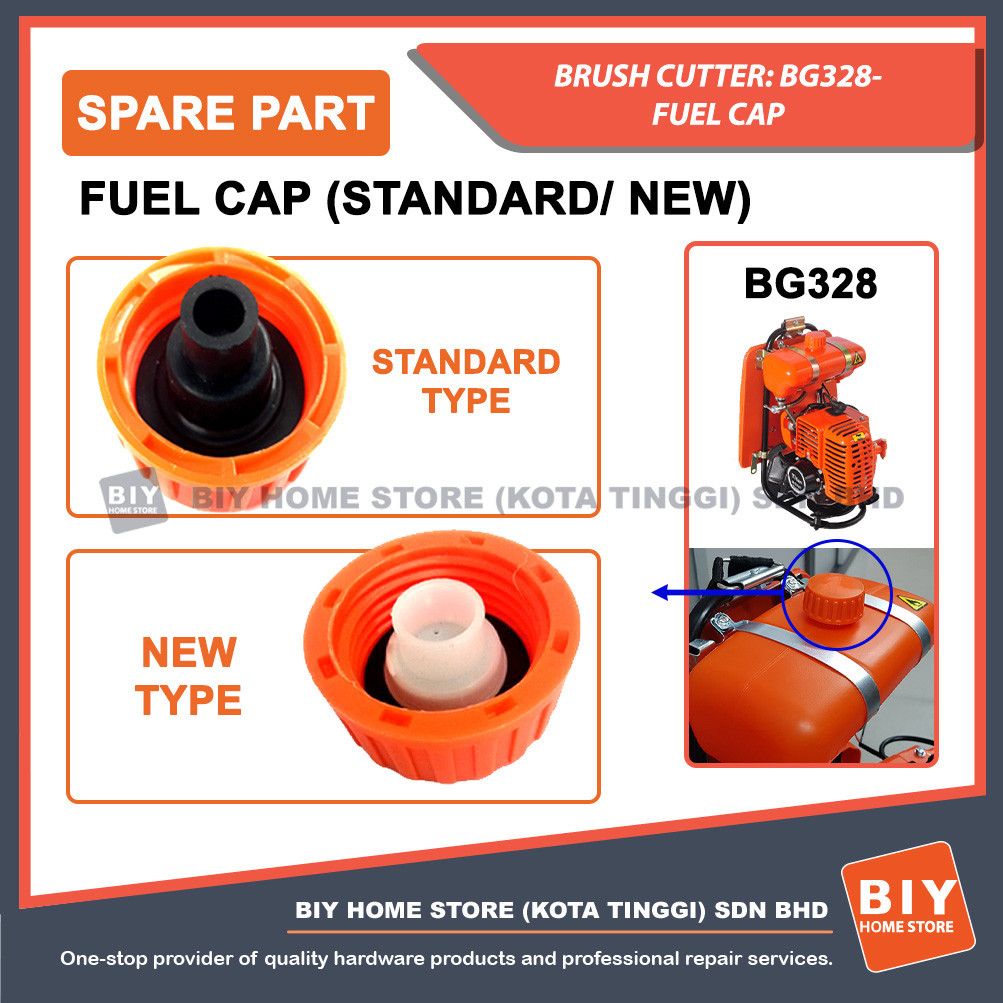 BRUSH CUTTER SPARE PART: BG328: FUEL CAP (NEW/STANDARD) FOR FUEL TANK ...