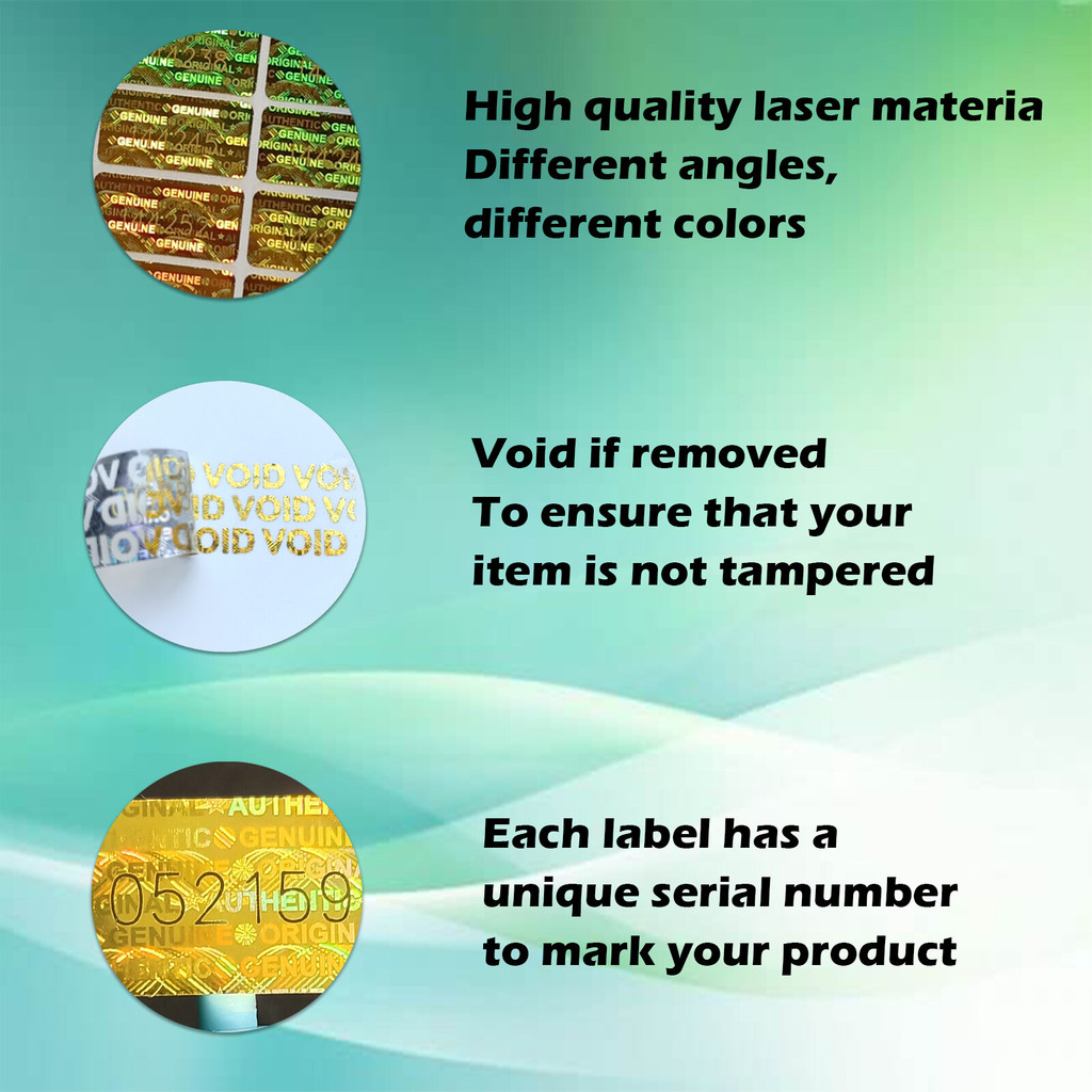 Gold Hologram Tamper Proof Stickers Void Warranty Security Label seal ...