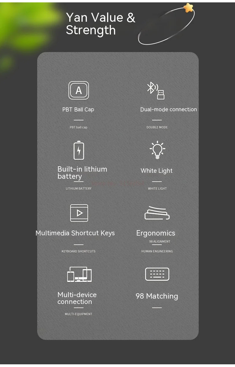 EWEADN V1 V98 V98PRO Wireless Keyboard And Mouse Set 98keys Multifunction 2 Systems Mute ...