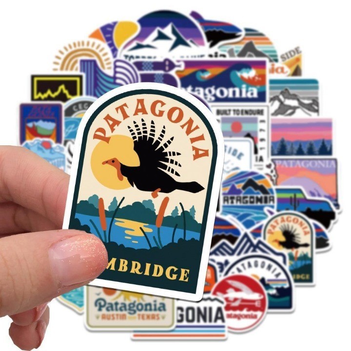 55pcs Outdoor Camping Stickers Go Outside Waterproof Graffiti Stickers ...