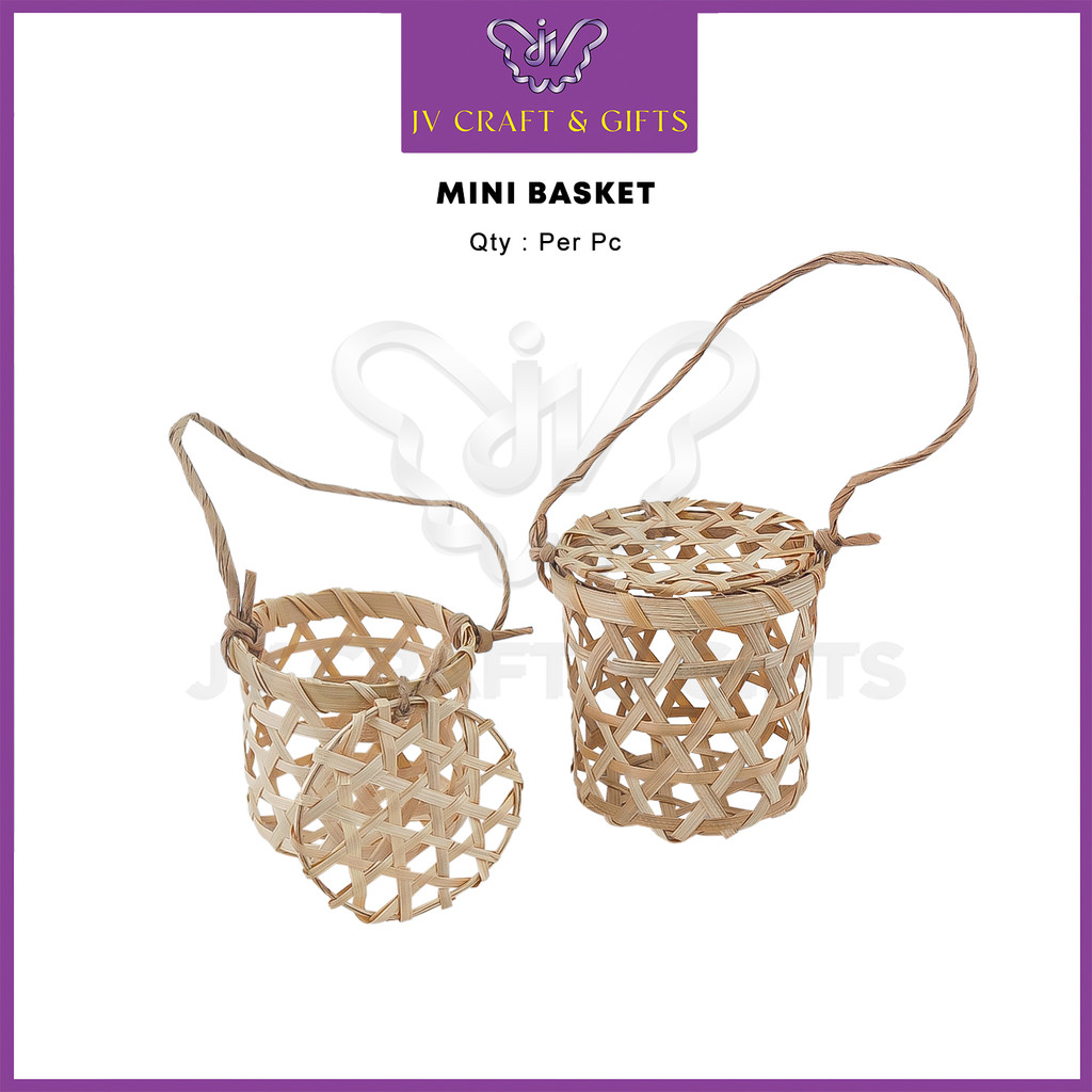 Handicraft Rattan With Holder | Mini Rattan Basket Woven | Mini Bakul ...