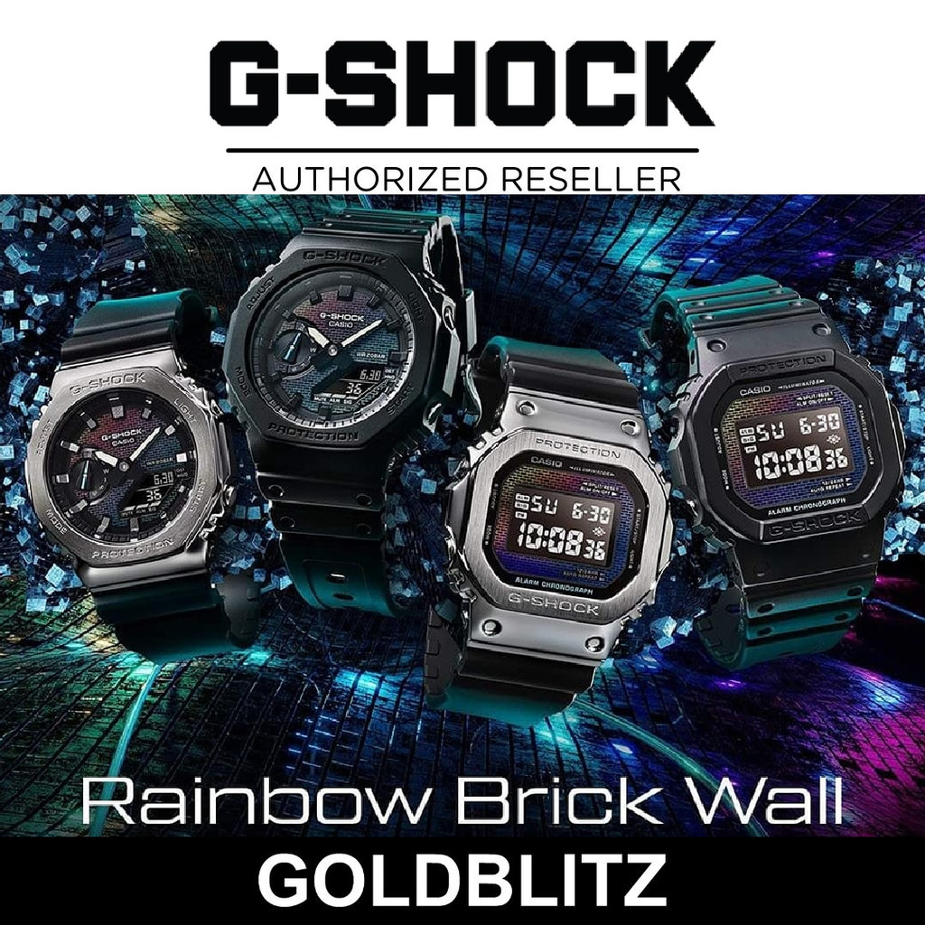 Casio G-Shock Rainbow Brick Wall DW-5600RW-1 GA-2100RW-1A GM-5600RW-1 GM-2100RW-1A GM-5600BRW-1 ...