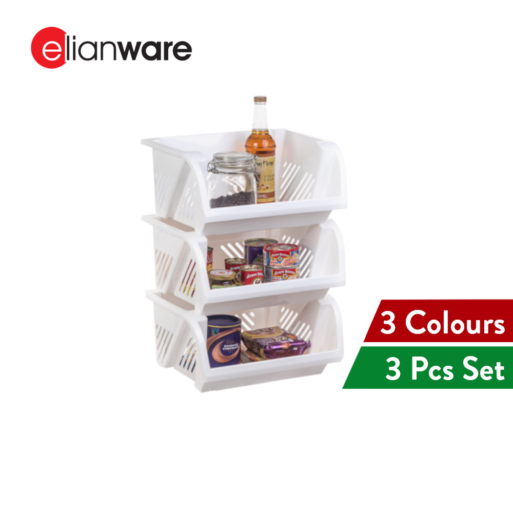 Elianware Multipurpose Stackable Multi-Level Kitchen Storage Organizer ...