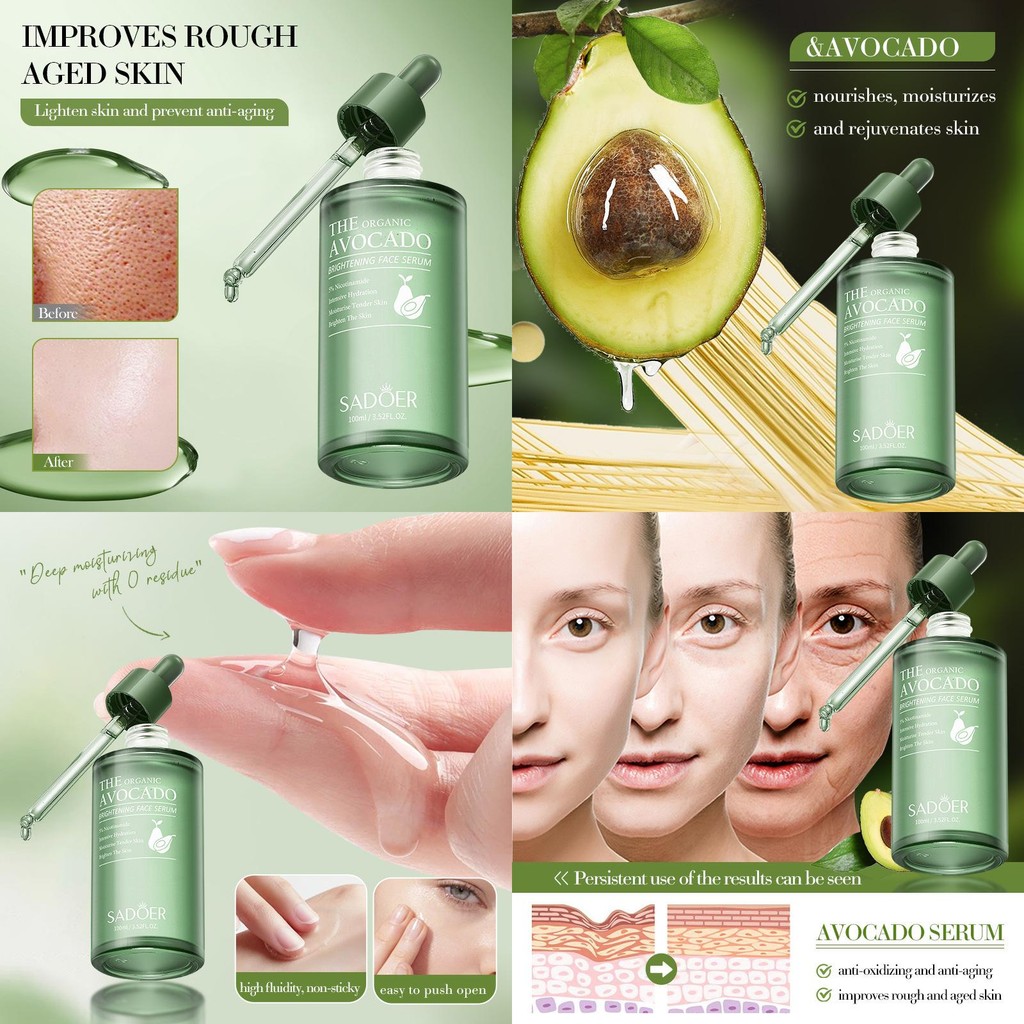 Sadoer Moisturizing Avocado Niacinamide Brightening Essence For Radiant ...