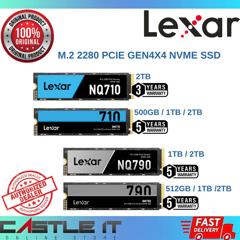LEXAR NM790 / NQ790 / NM710 / NQ710 500GB 1TB 2TB SSD NVME GEN4 M.2 ...