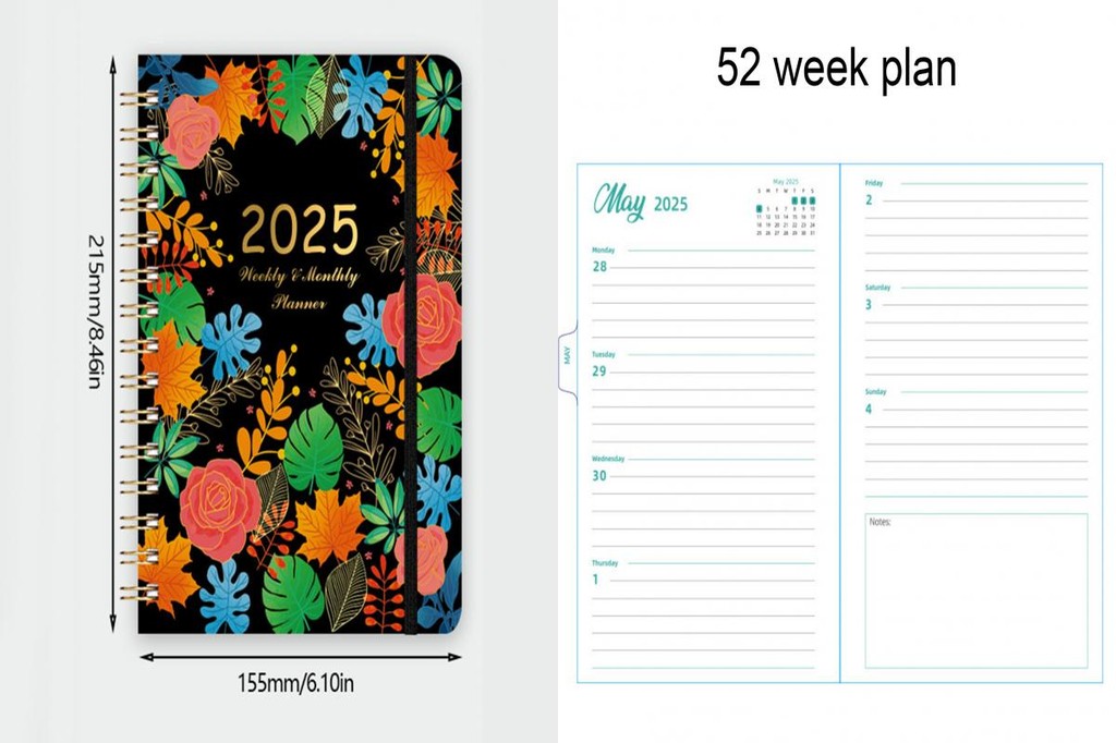 Bestus| Monthly Calendar Planner with Tabs January to December 2025 ...