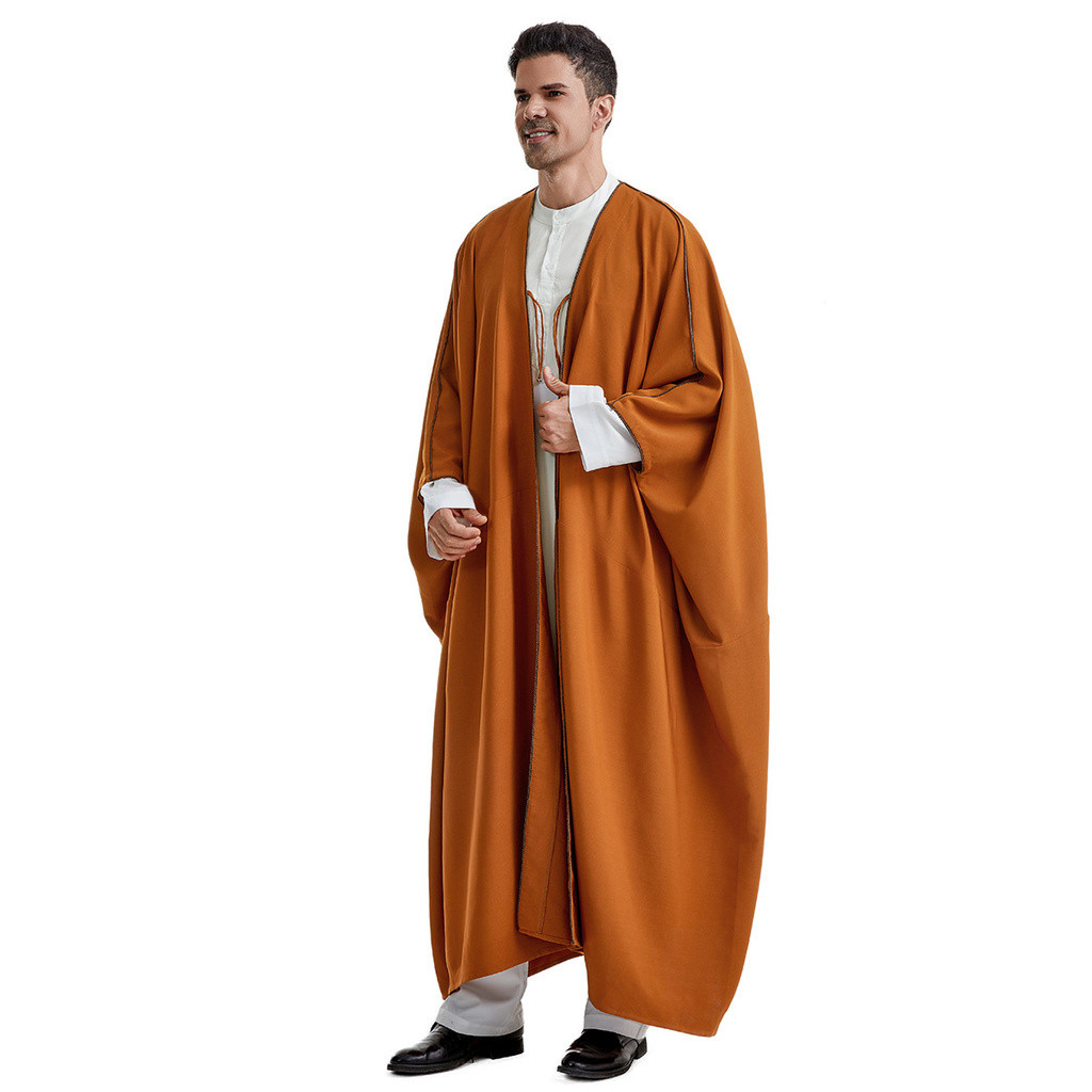Muslim Solid Color In Stock Men'S Thobe Thawb Caftan Long Robe Arab ...