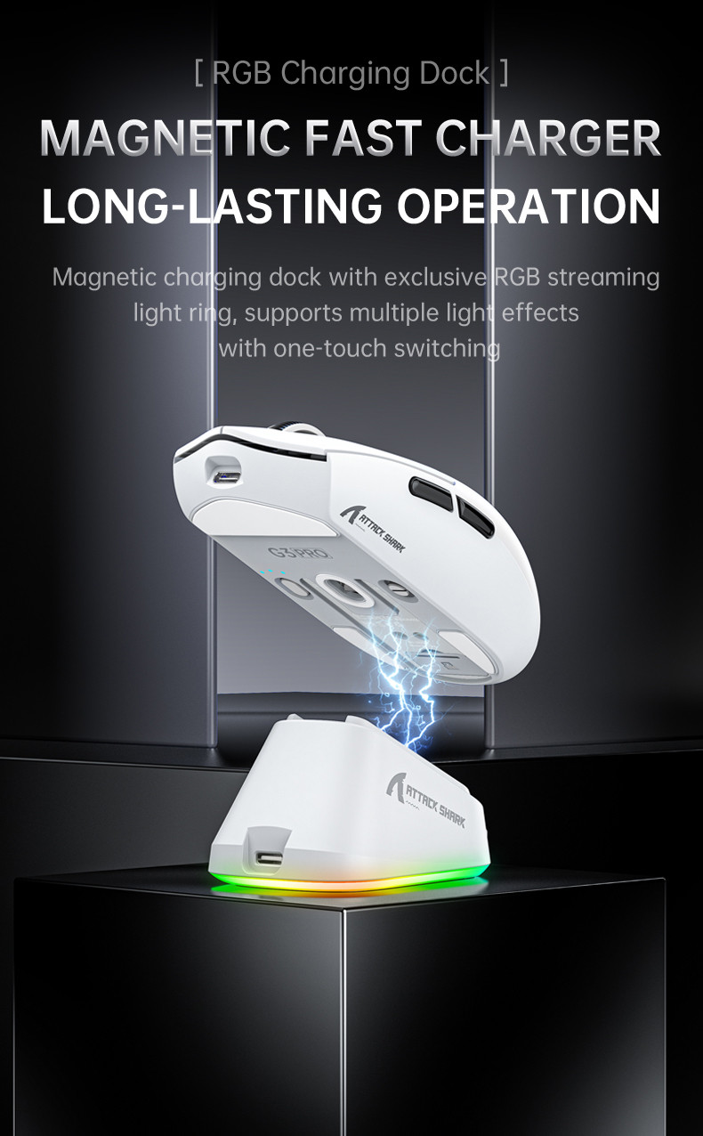 Attack Shark G3 Pro Wireless Gaming Mouse Tri-mode Paw3311 25000DPI ...