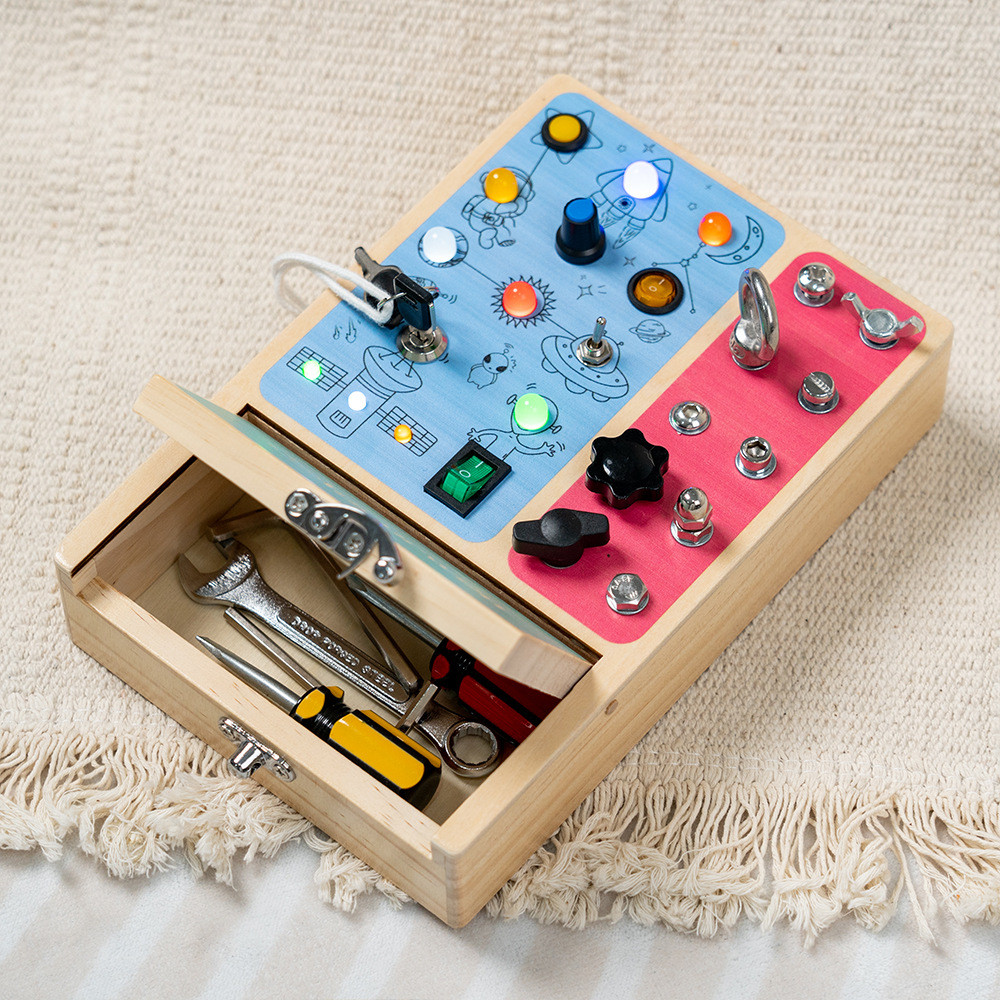 Toy Learning Wooden Featuring Led Switch And Screw Fastening For Kids ...