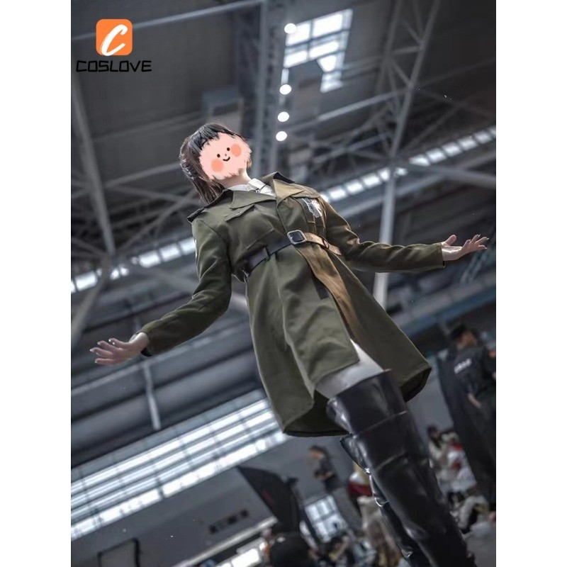 Attack on Titan Season 4 Levi Eren Cosplay Full Set Costume Long ...