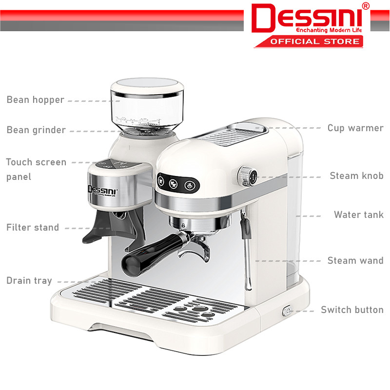 DESSINI Italy Espresso Coffee Maker (20 Bar/1.4L) | Shopee Malaysia