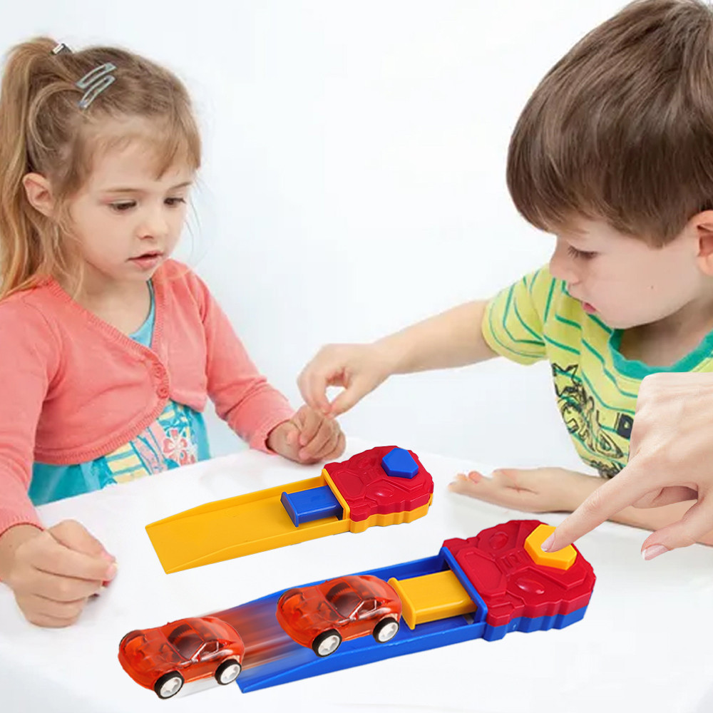 3 Pcs Car Sliding Track Launcher Toy - Mini Anti-fall Car Pressing ...