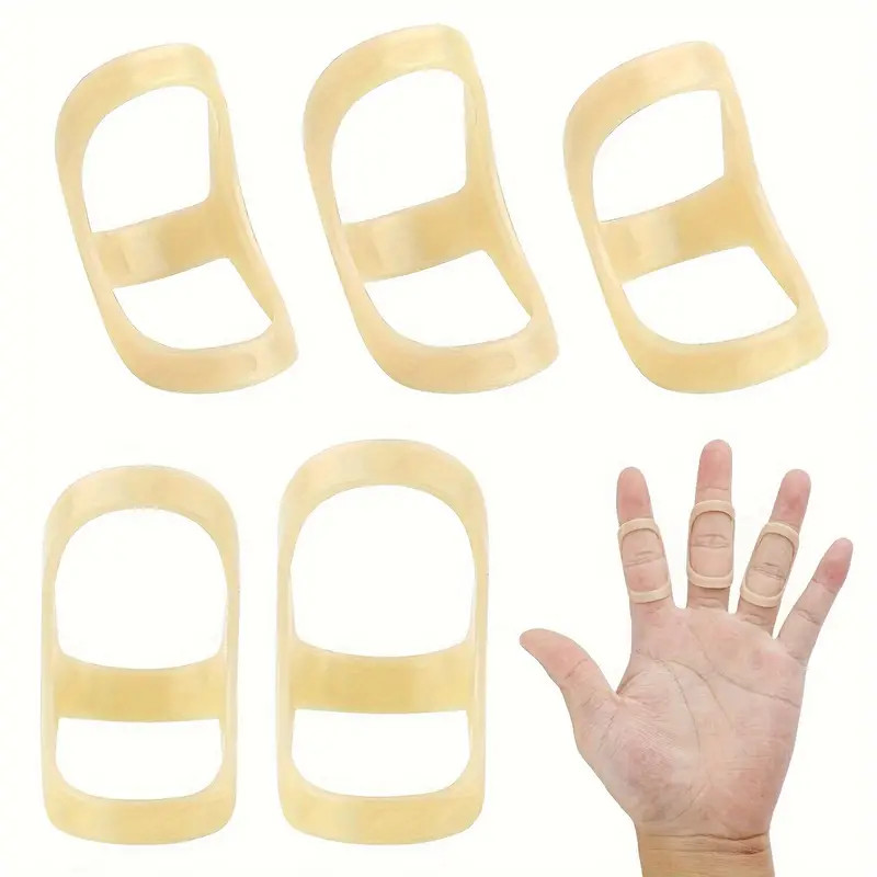 5PCS Finger Fixing Splint Flexible Ring & Finger Sheath Hammer Shaped ...